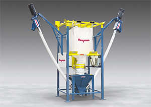 Bulk bag discharger with dual flexible screw conveyors - Bulk Bag ...
