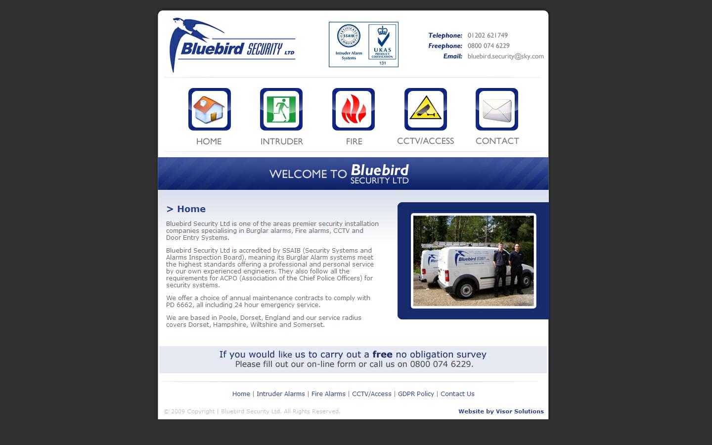 Bluebird Security Ltd, Poole, Dorset, BH16 6FH