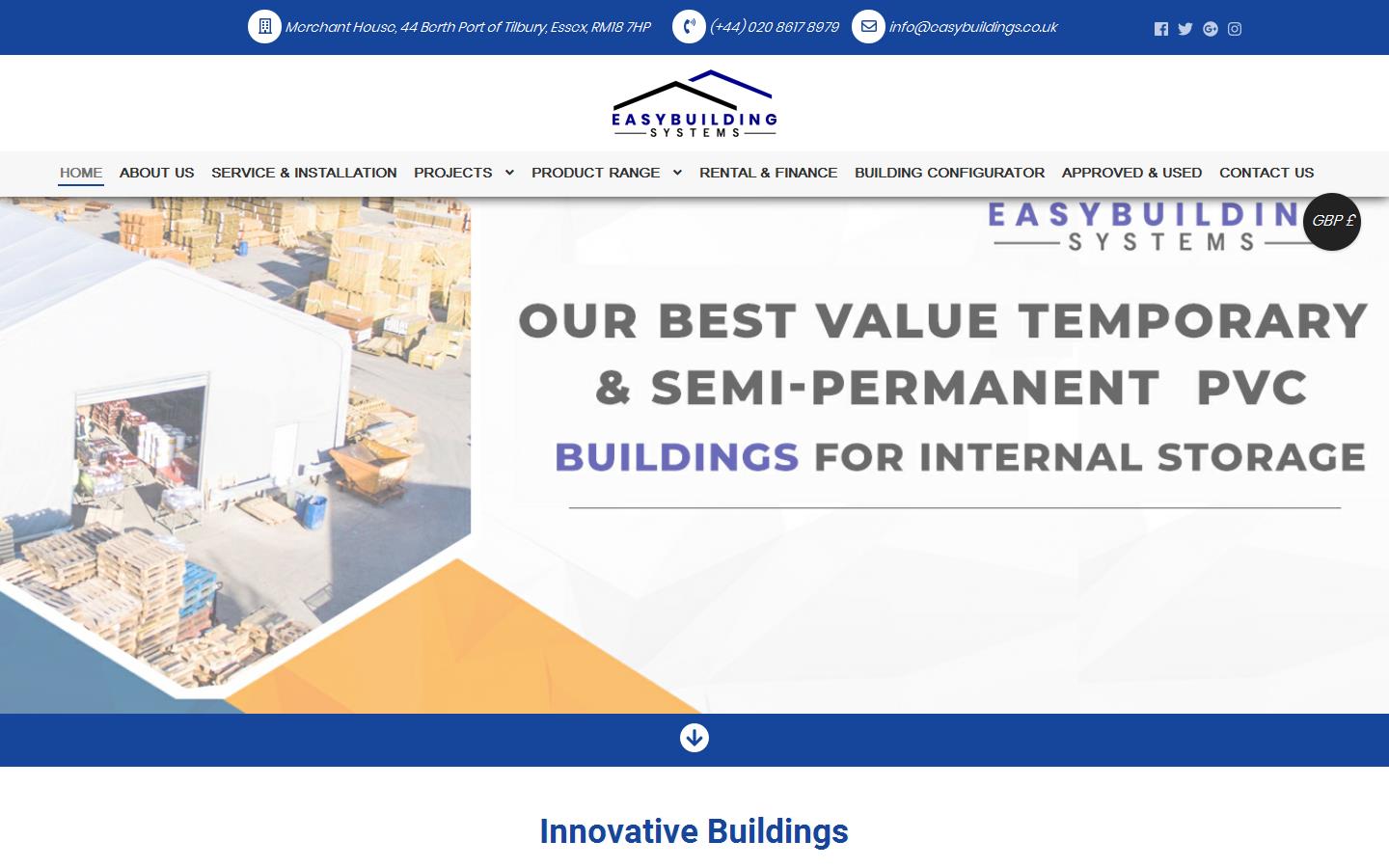 Easy Buildings Group, London, United Kingdom, RM18 7HP