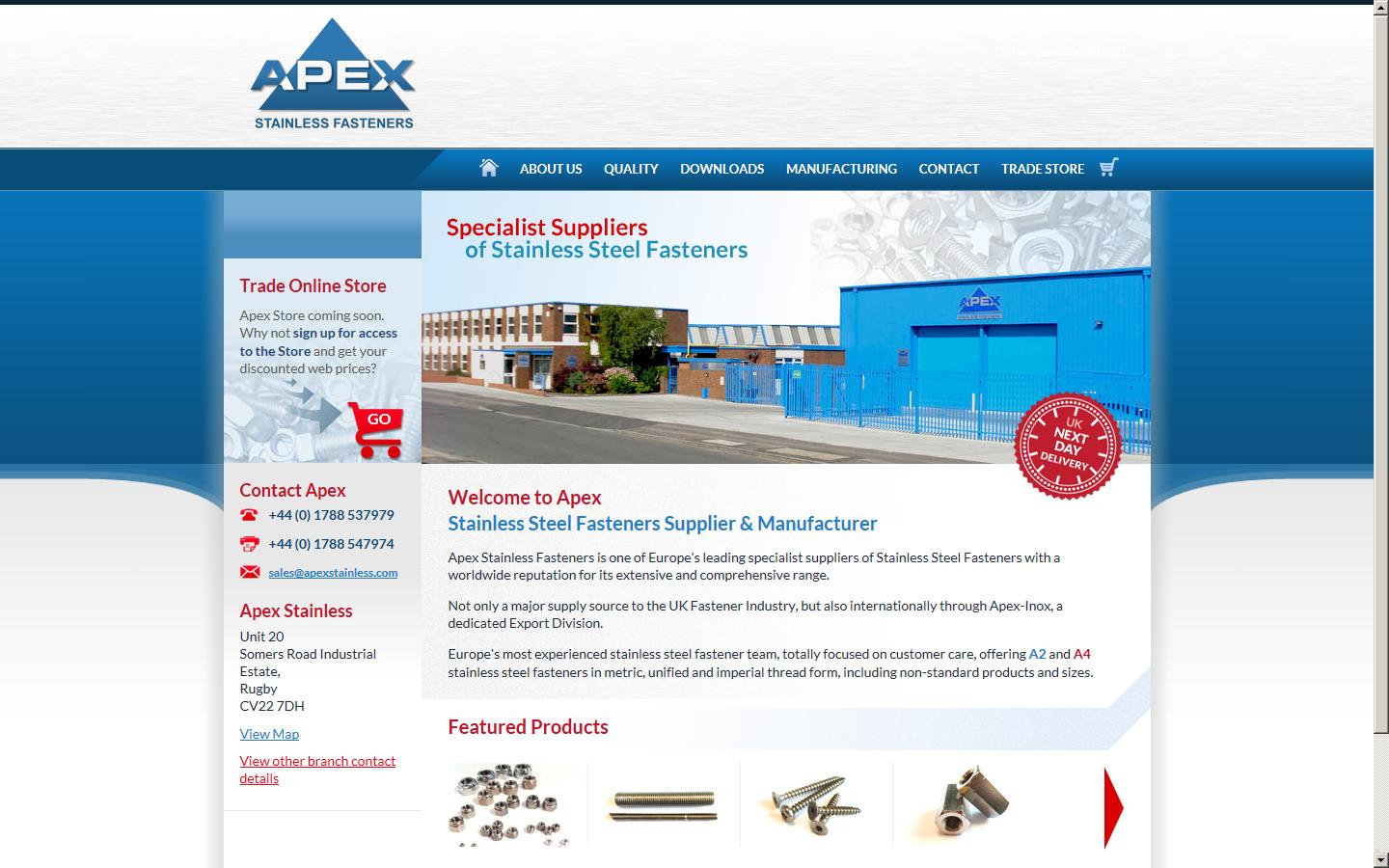 Apex Stainless Fasteners Ltd, Warwickshire, CV22 7DH