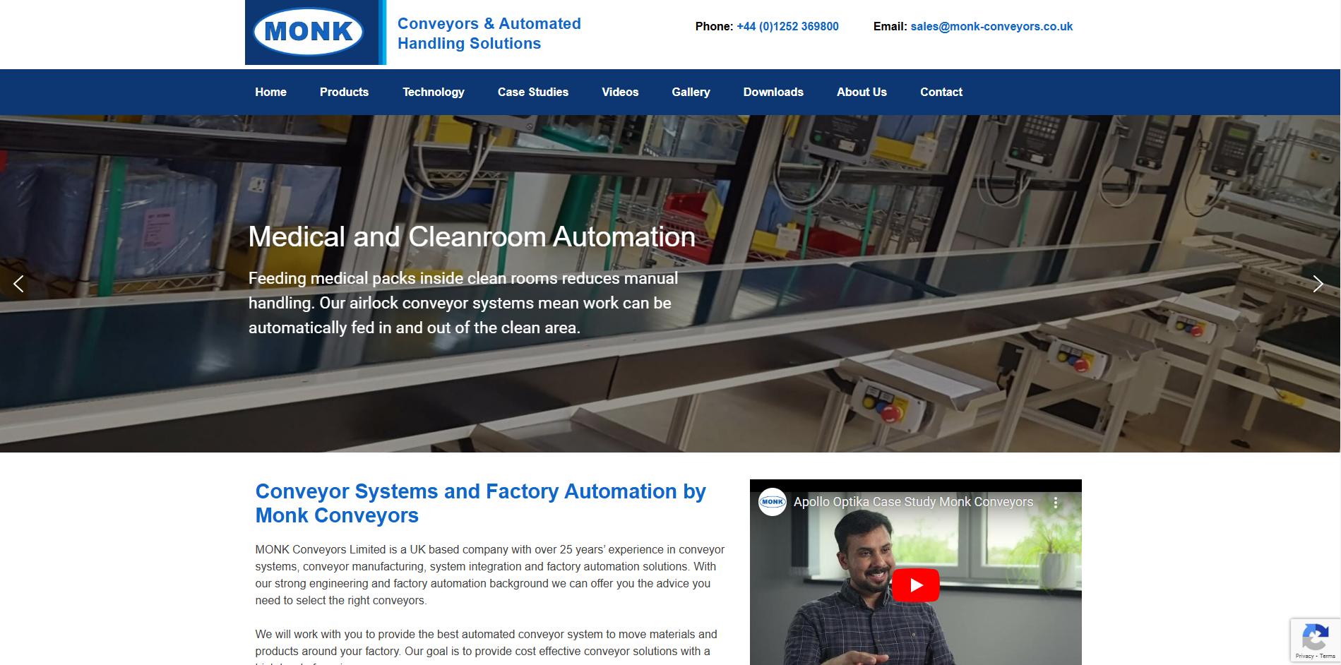 MONK Conveyors Ltd, Aldershot, Hampshire, GU12 4TX