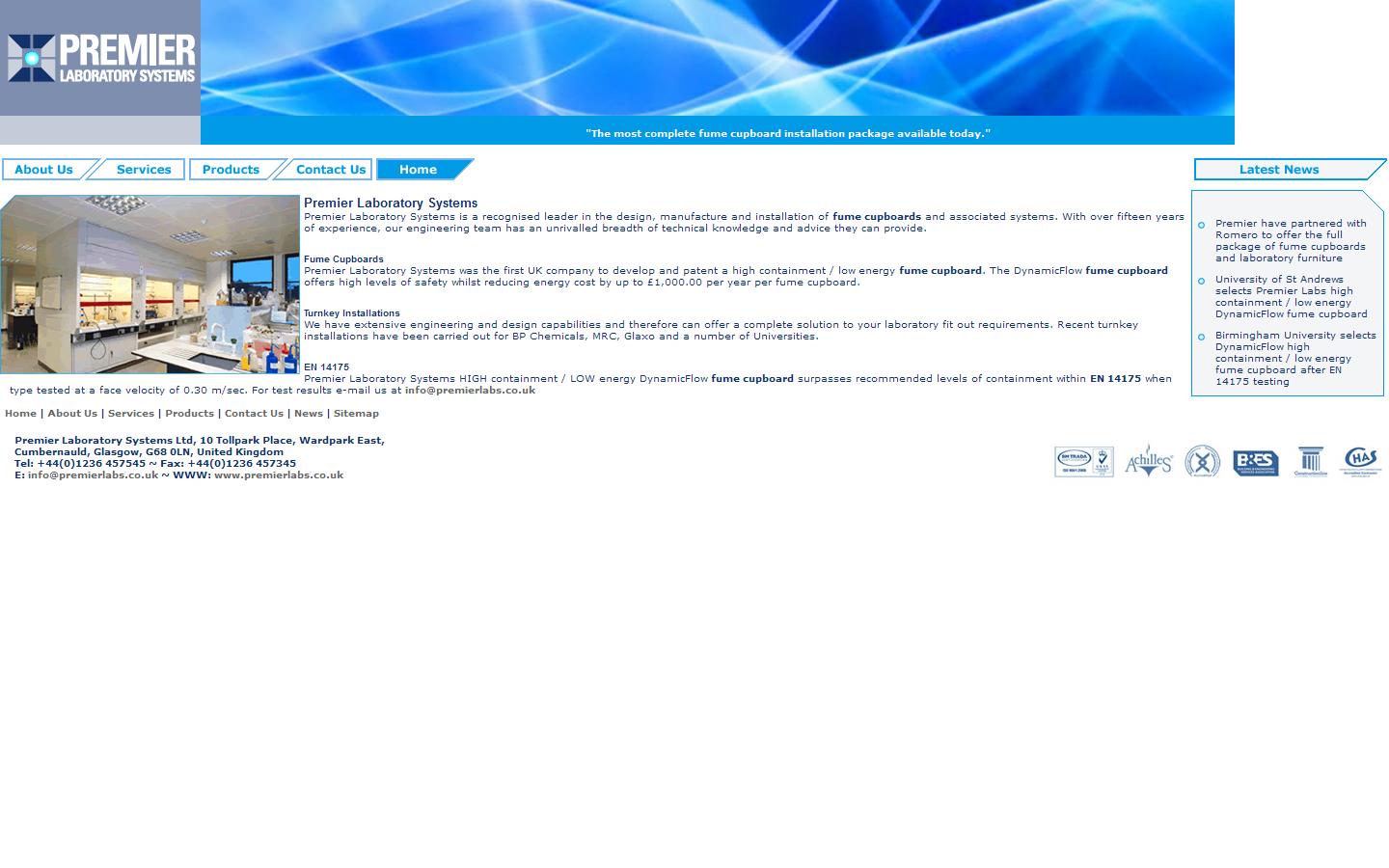 Premier Laboratory Systems, Glasgow, Lanarkshire, G68 0LN